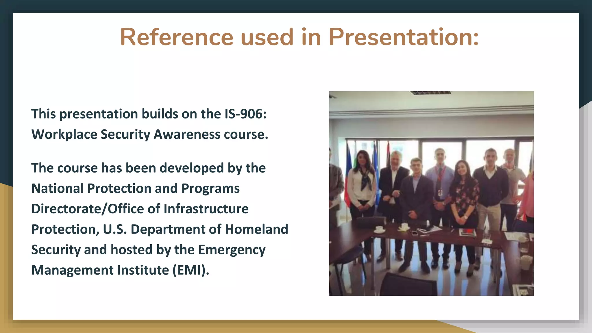 Workplace Security Awareness-Part 1 | PPTX