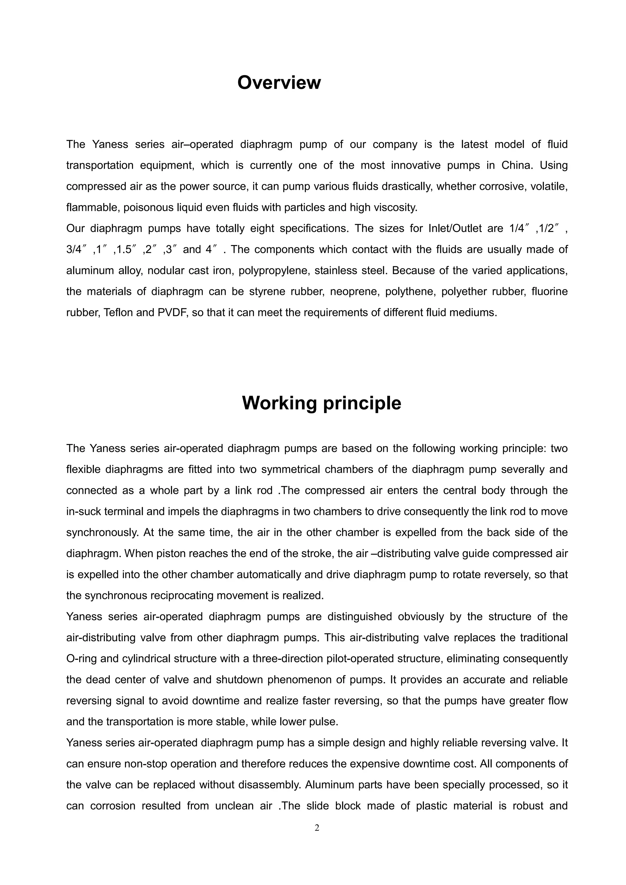 PNEUMATIC DIAPHRAGM PUMP OPERATION MANUAL | PDF | Home Appliances ...