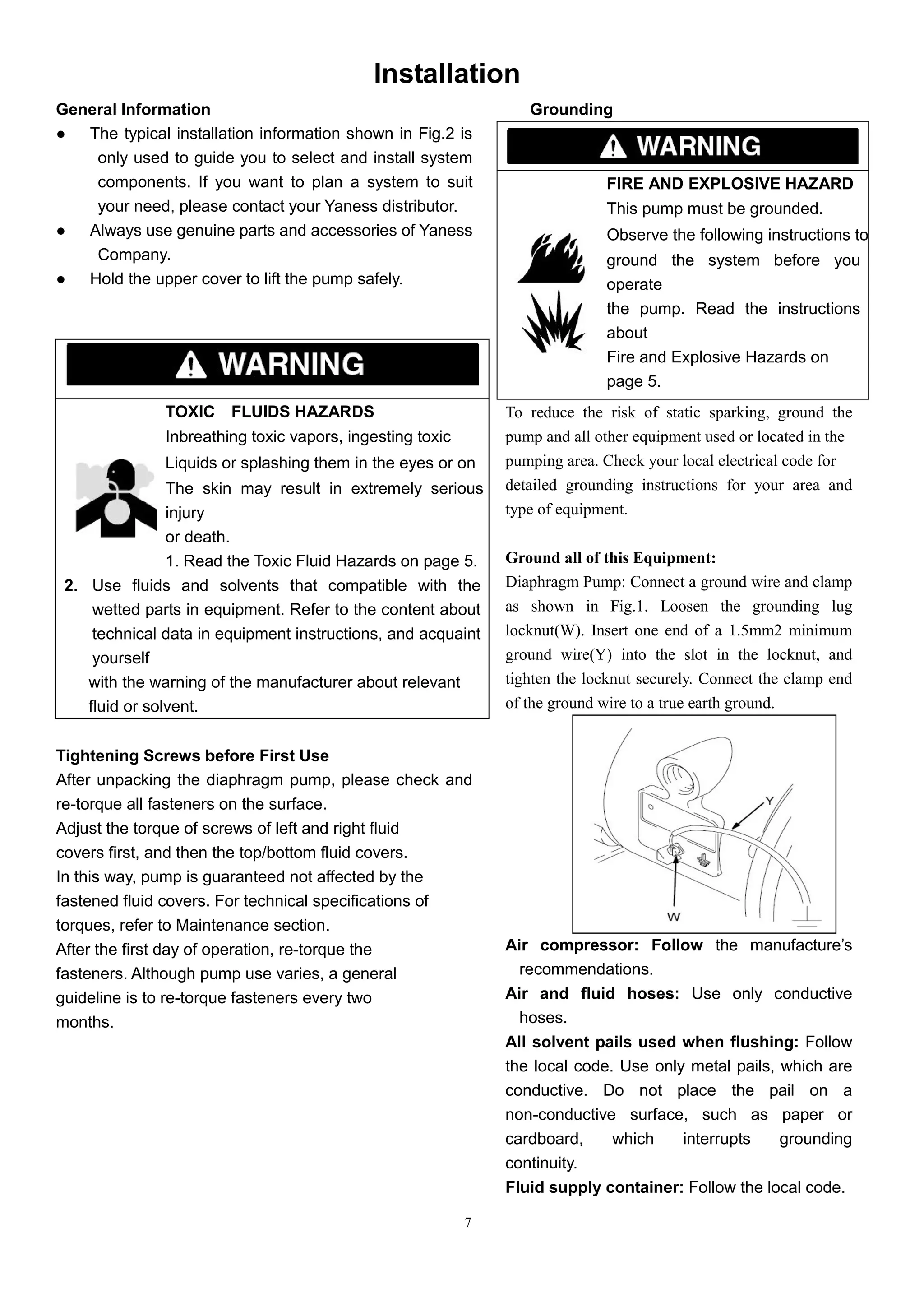 PNEUMATIC DIAPHRAGM PUMP OPERATION MANUAL | PDF