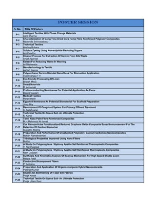 Yrs13 tentative program | PDF | Chemistry | Science