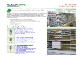 Y Series Pharmacy Shelving Brochure | PPT