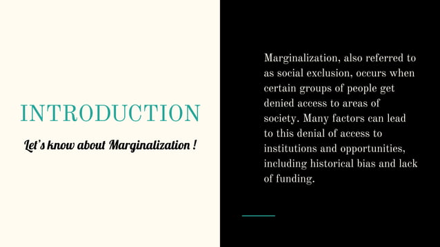 Marginalization | PDF | Debated Sensitive Social Issues | Sensitive Topics