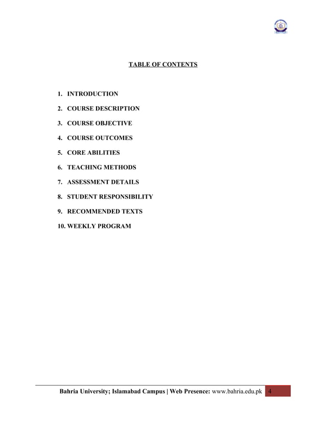 Sm course outline final | PDF