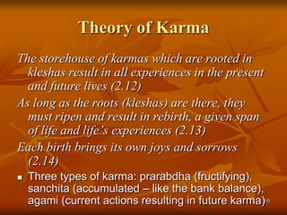 Klesha and Karma in Yoga Sutras of Patanjali | PPTX