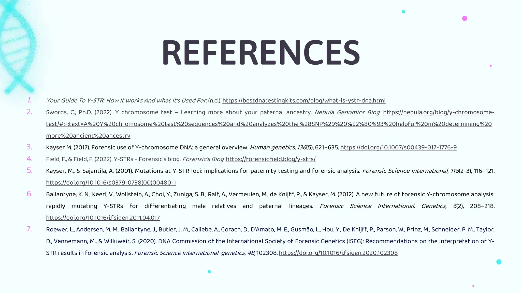 YSTR (Forensic Biology and genetics). ppt | PPTX