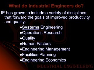 YSU Industrial Engineering Overview | PPTX