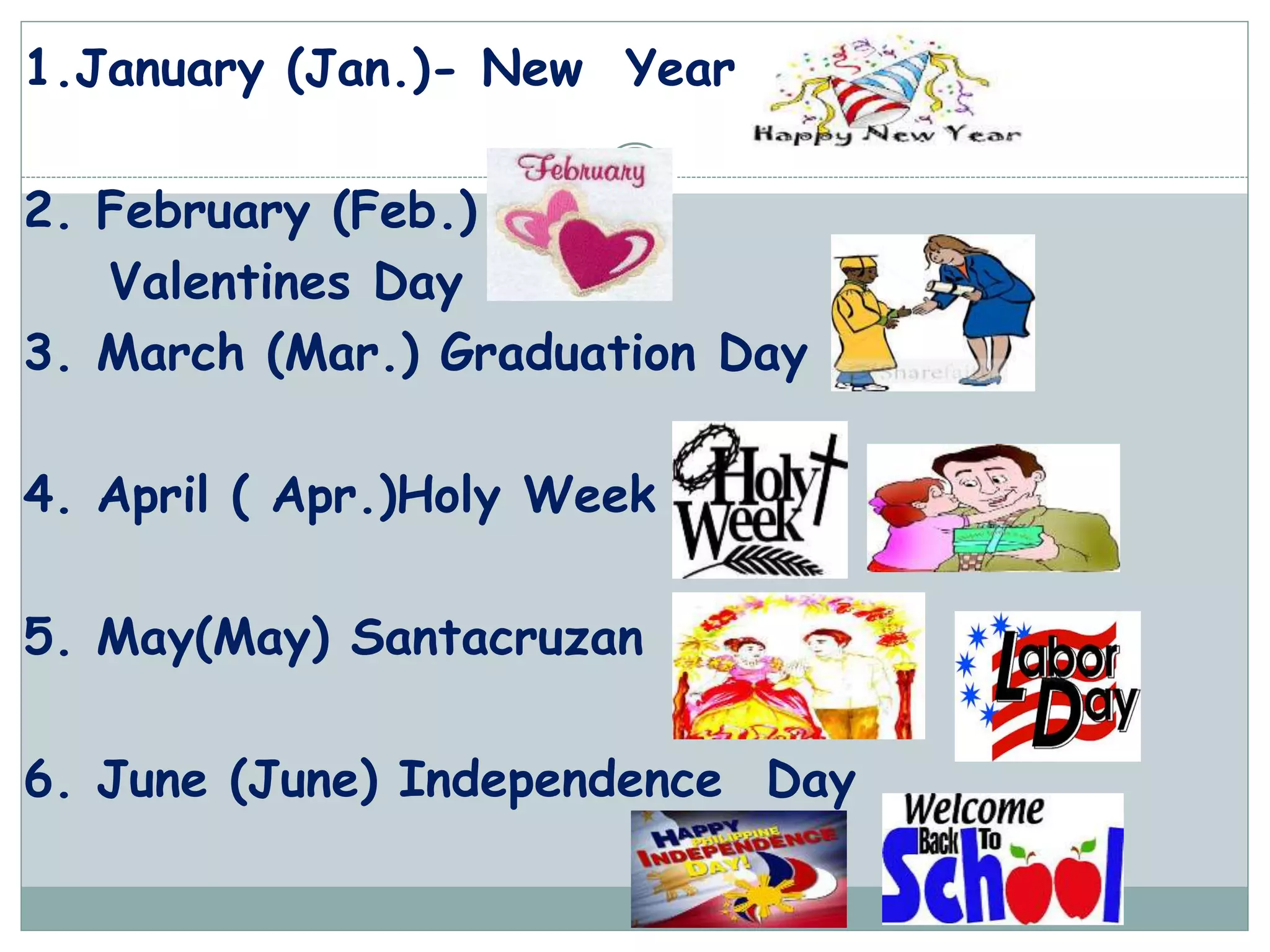 Months of the year | PPTX