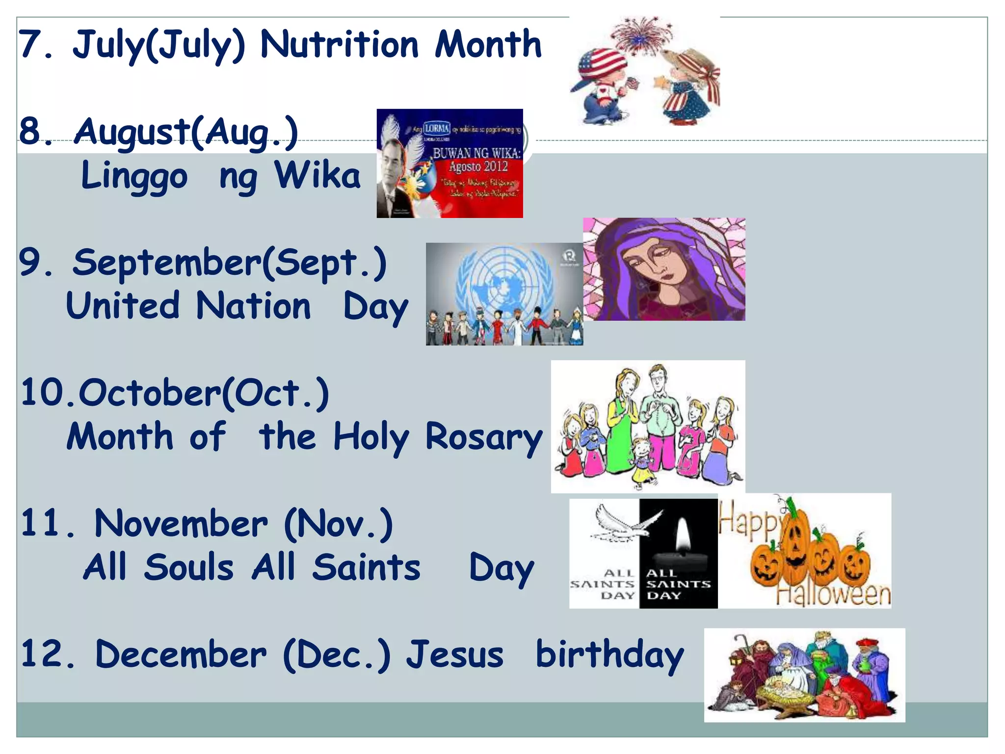 Months of the year | PPTX