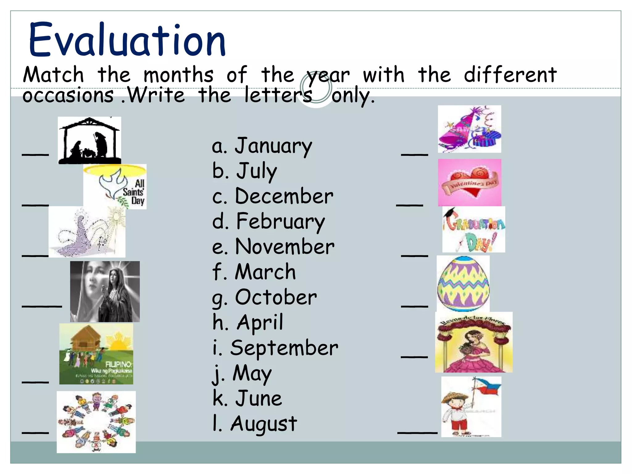 Months of the year | PPTX