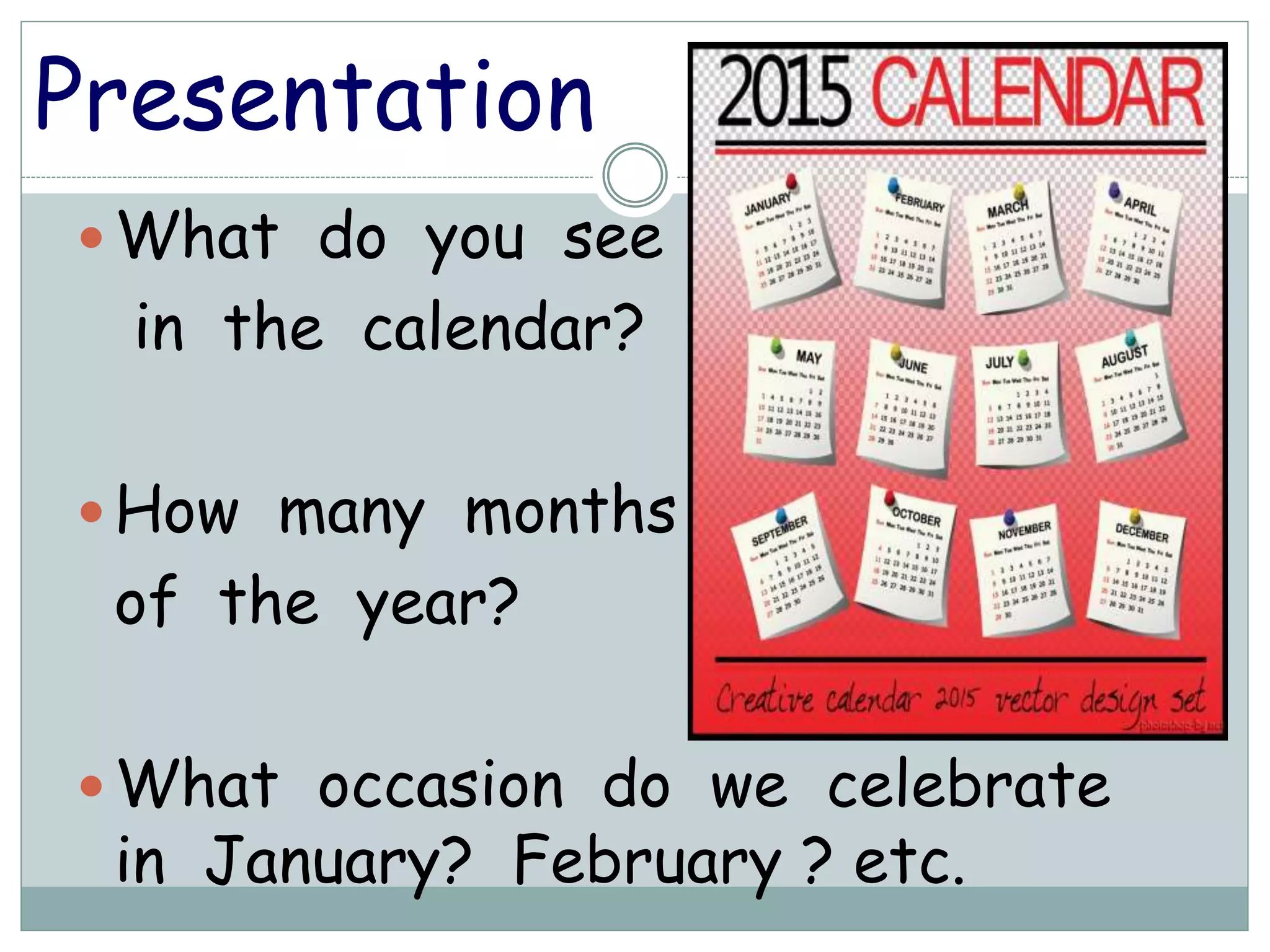 Months of the year | PPTX