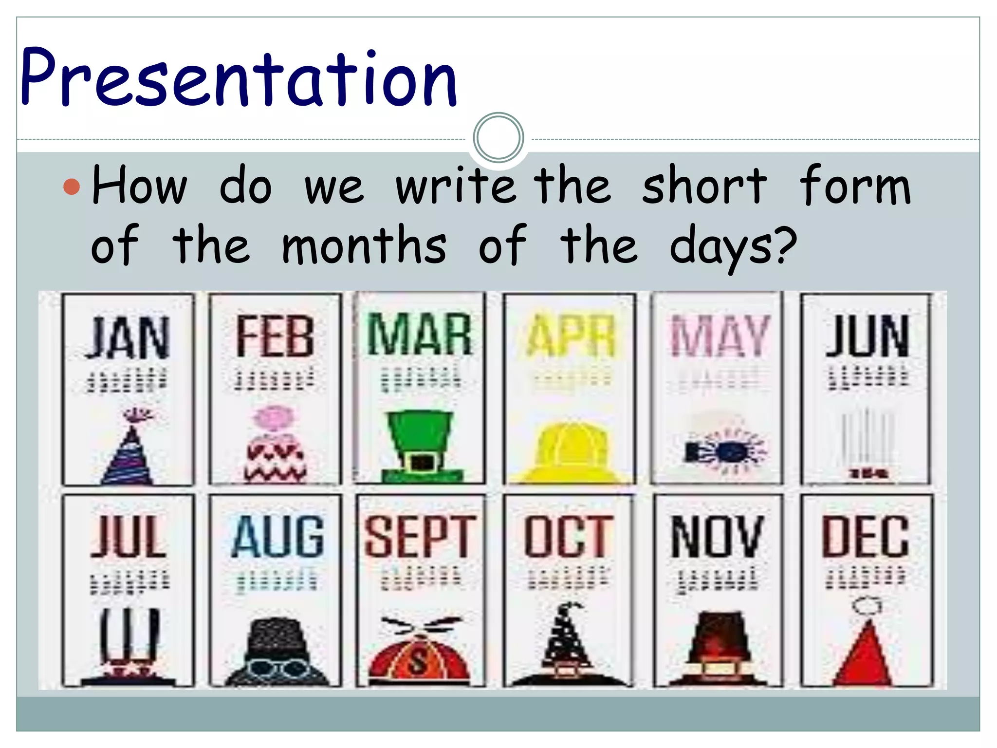 Months of the year | PPTX
