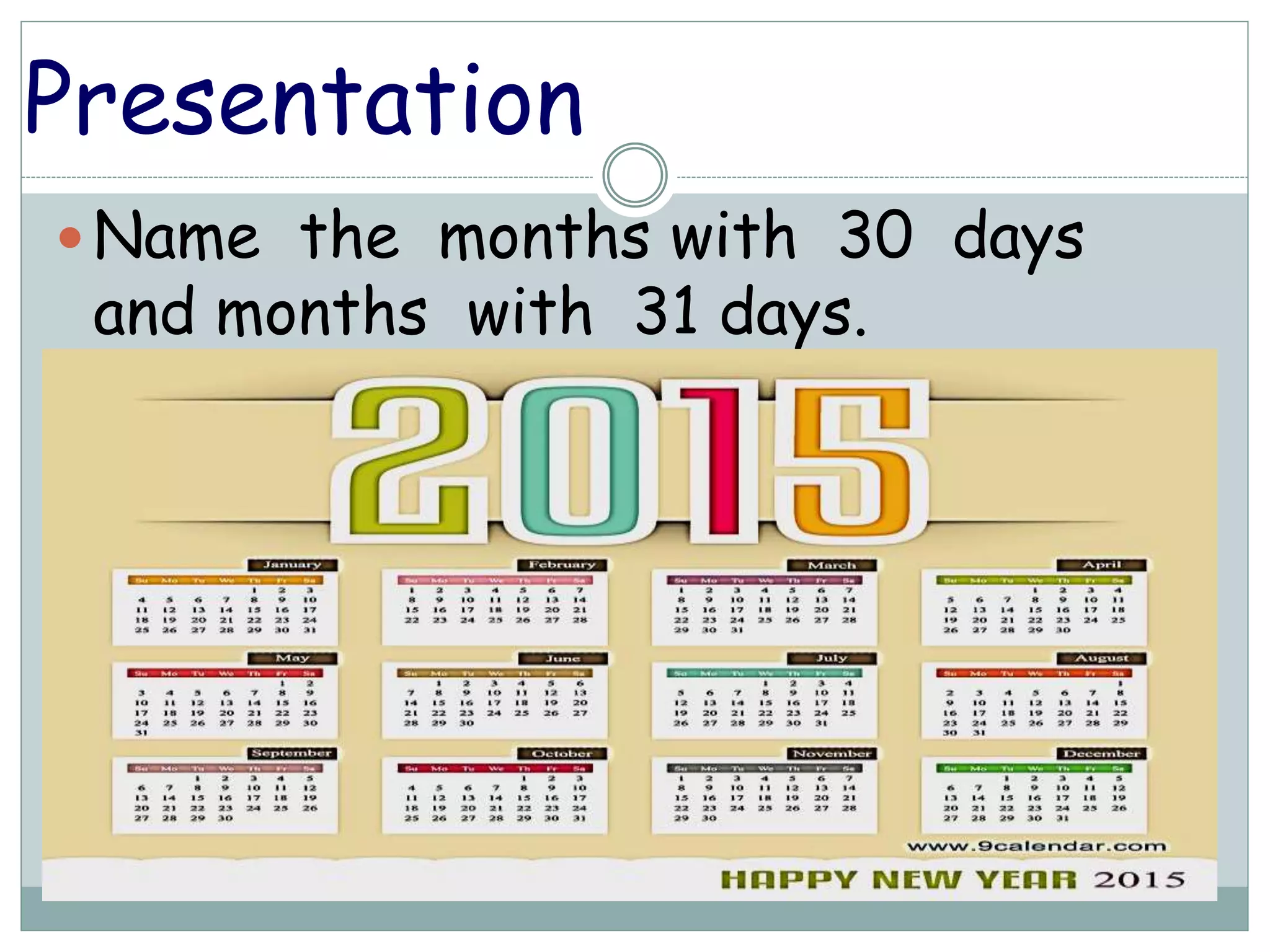 Months of the year | PPTX