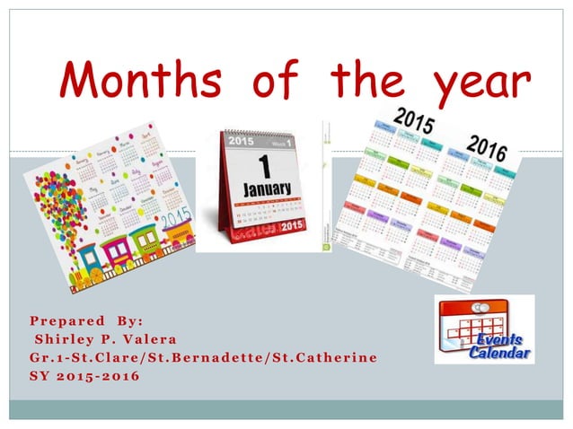 Months of the year | PPTX
