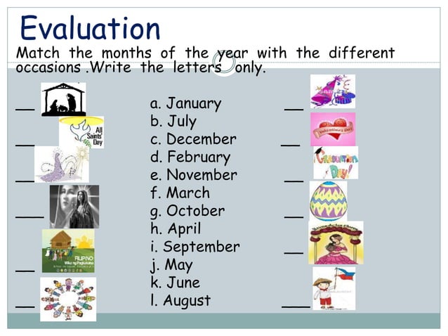 Months of the year | PPTX