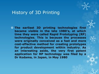 3D printing for rapid prototyping | PPTX