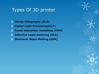 3D printing for rapid prototyping | PPTX