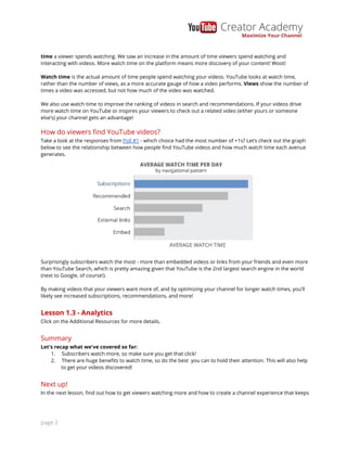 Youtube Academy - Lesson 1 | PDF