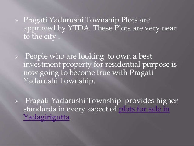 Ytda approved plots for sale in yadagirigutta