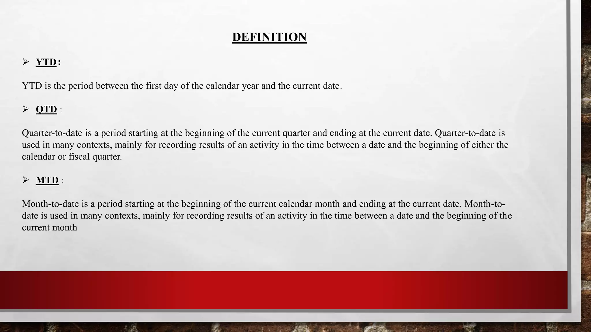 YTD, QTD & MTD.pptx