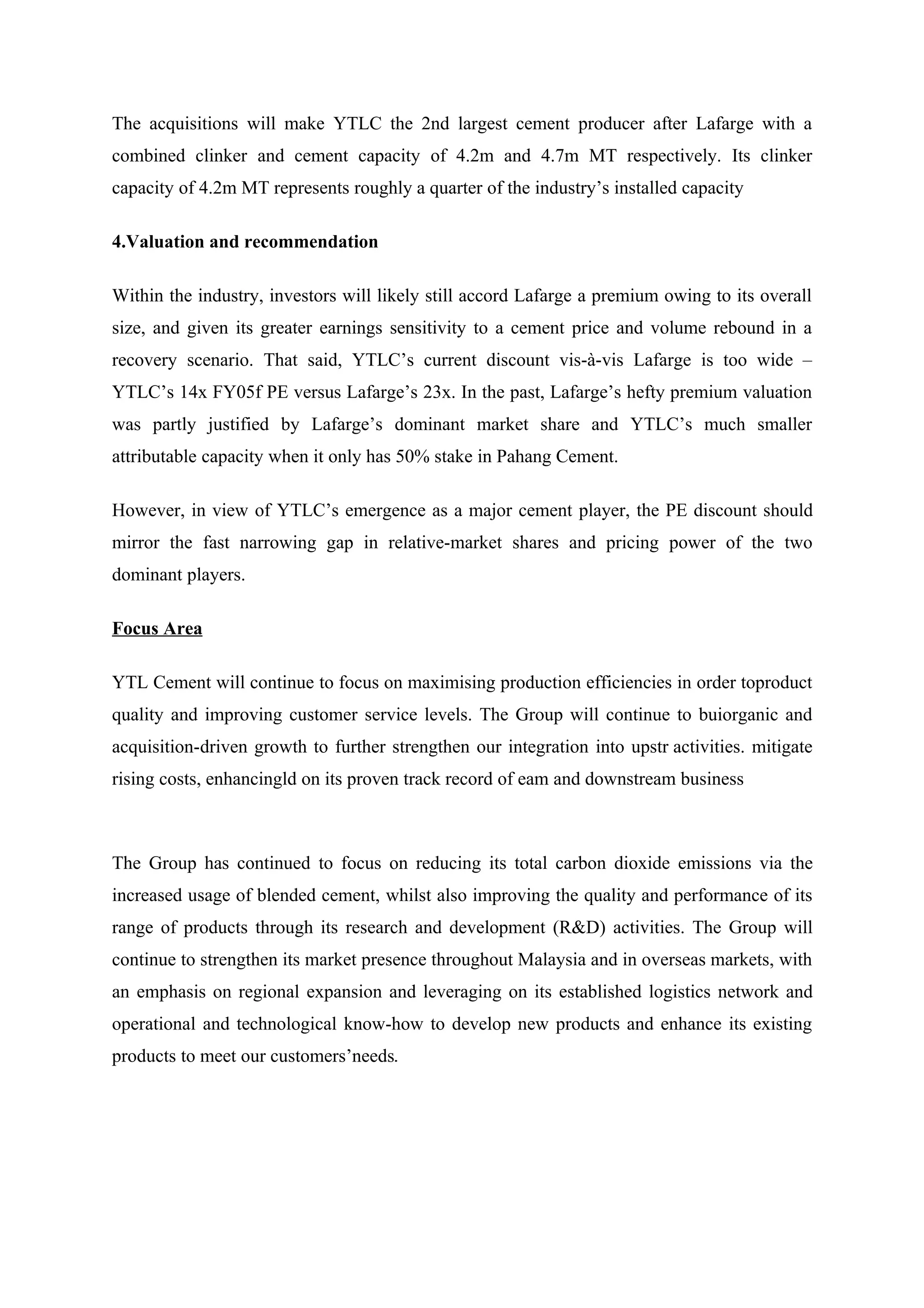 Ytl cement berhad | DOC