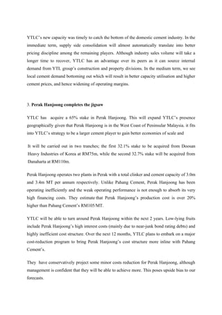 Ytl cement berhad | PDF