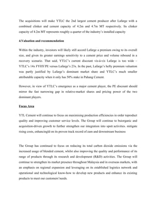 Ytl cement berhad | PDF
