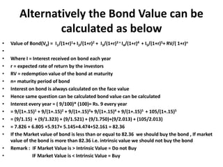 YTM VALUATION OF BONDS AND DEBENTURE.pptx