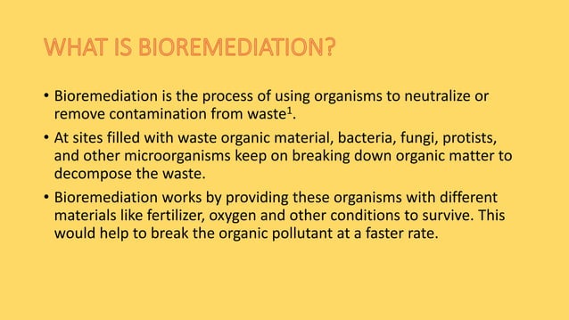 Bioremediation using genetically modified organisms | PPTX | Genetics ...