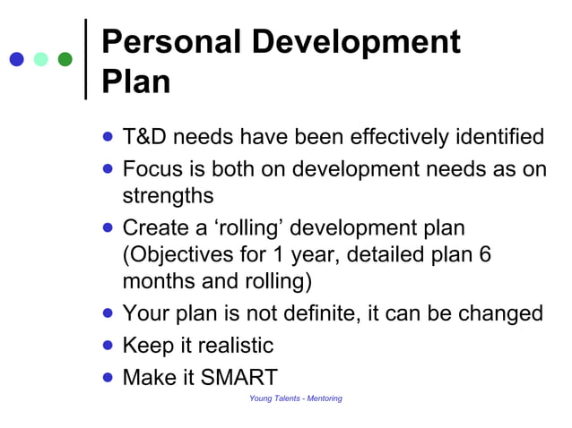 Personal Development Plan & Mentoring | PPT