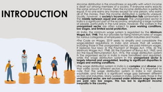 wage_distribution ppt detailed analysis india | PPTX | Job Market | Economy