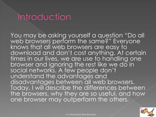 Internet browers comparison | PPT