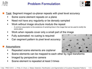 Detection, Rectification and Segmentation of Coplanar Repeated Patterns ...