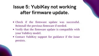 Troubleshooting Guide: Fix YubiKey Not Working Issues with Ease | PDF