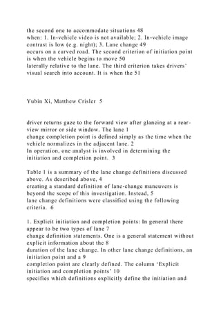 Yubin Xi, Matthew Crisler A Review of Lane Change Definiti.docx