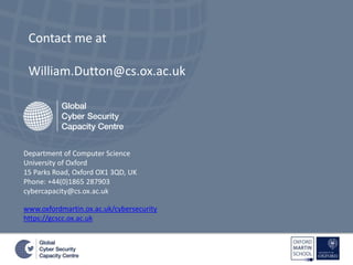 Cybersecurity Capacity: from the Nation to the Workplace | PPT