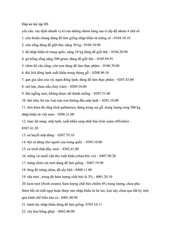 phan loại hang hoa xuat nhap khau ma hss | PDF