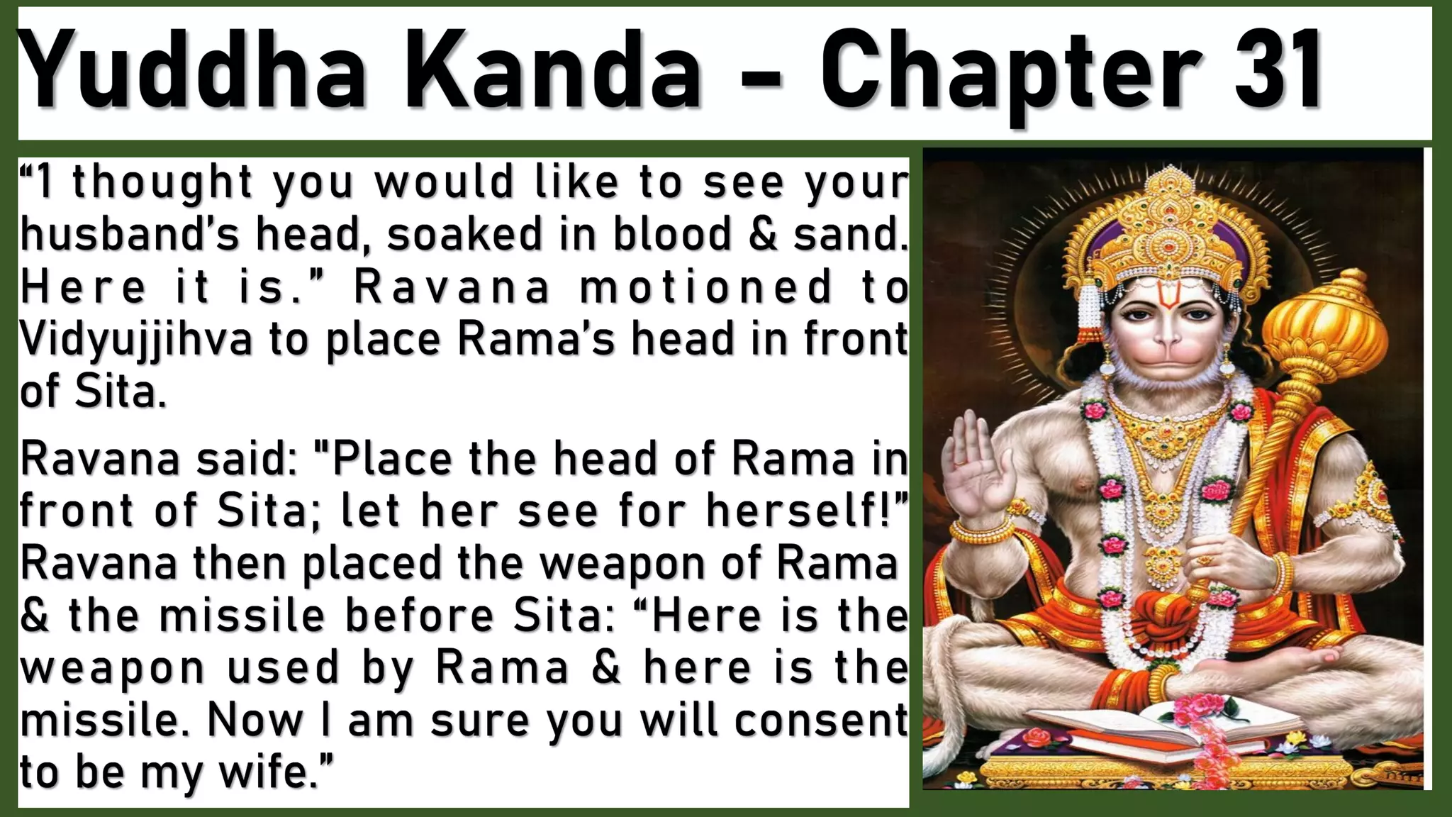 Valmiki Ramayana Online Class - Yuddha Kanda, Session 25 | PPT