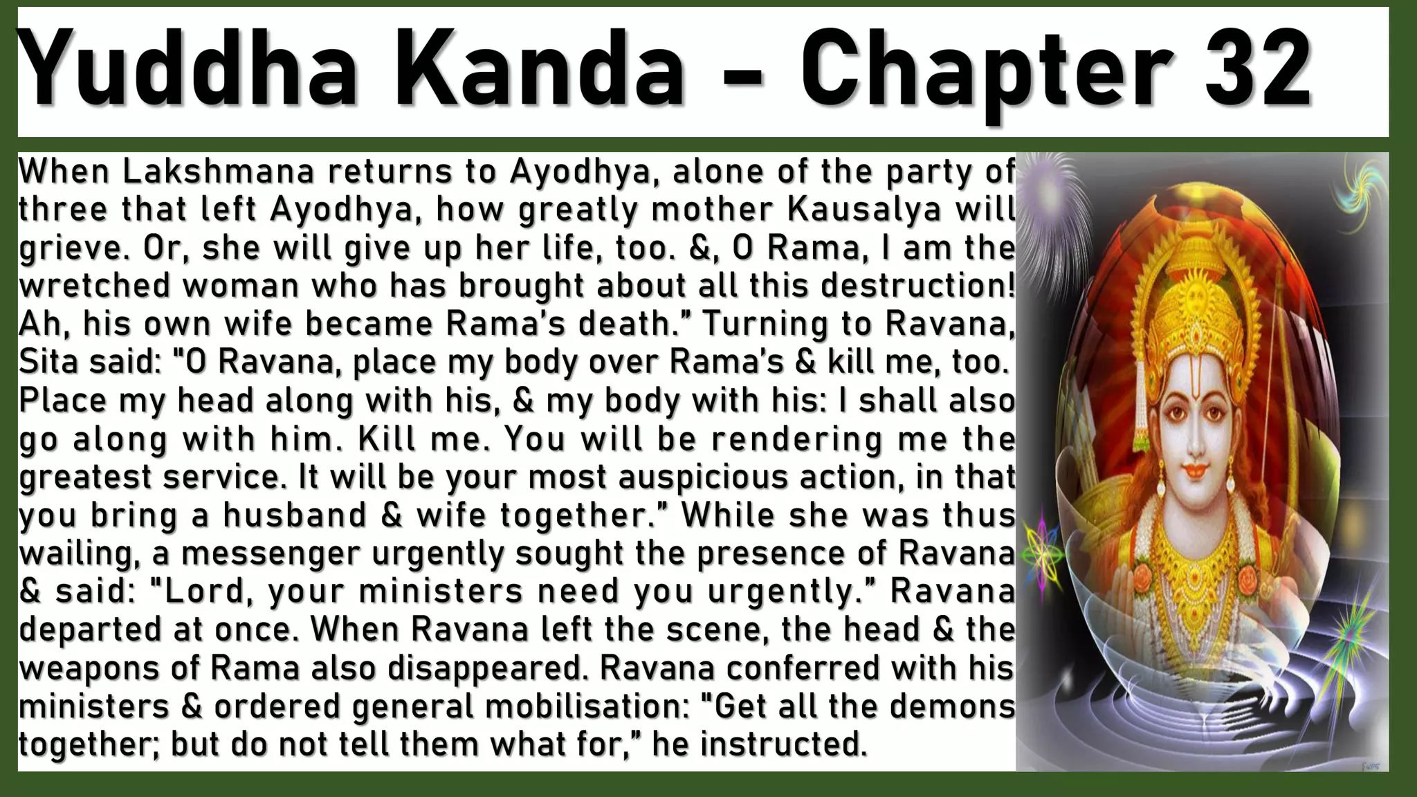 Valmiki Ramayana Online Class - Yuddha Kanda, Session 25 | PPT