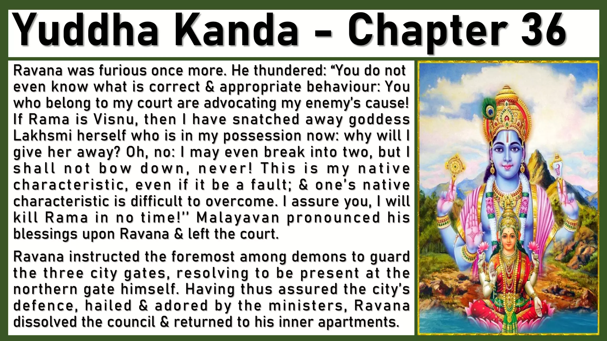 Valmiki Ramayana Online Class - Yuddha Kanda, Session 25 | PPT