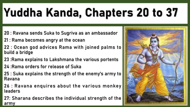 Valmiki Ramayana Online Class - Yuddha Kanda, Session 25 | PPT