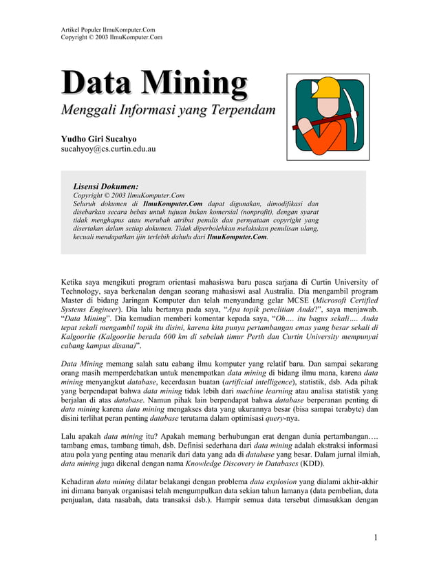 Yudho datamining | PDF