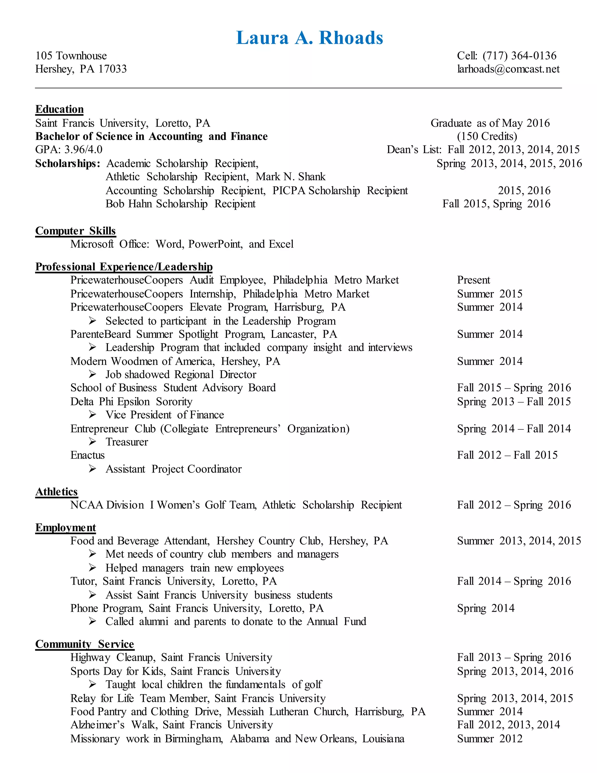 Laura A Rhoads Resume | DOCX