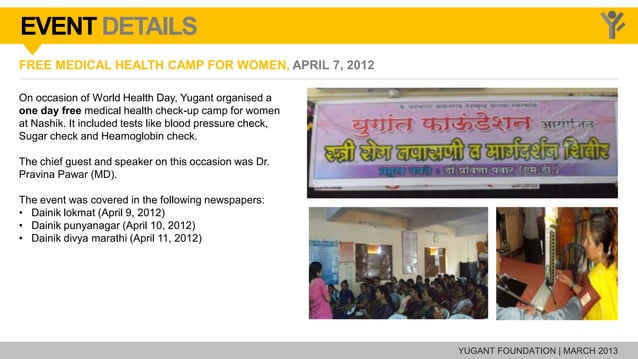 Yugant Foundation, committed to serve the society | PPT