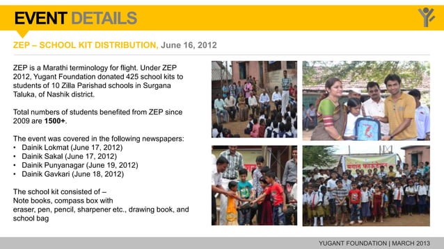 Yugant Foundation, committed to serve the society | PPTX