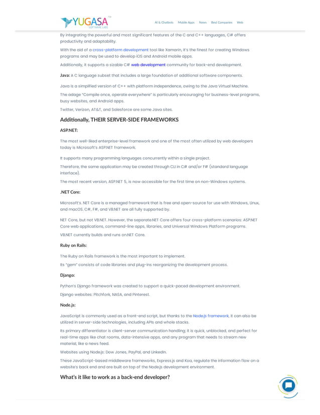 Technology For Back End Web Development Server Side Scripting Pdf Web Development Internet