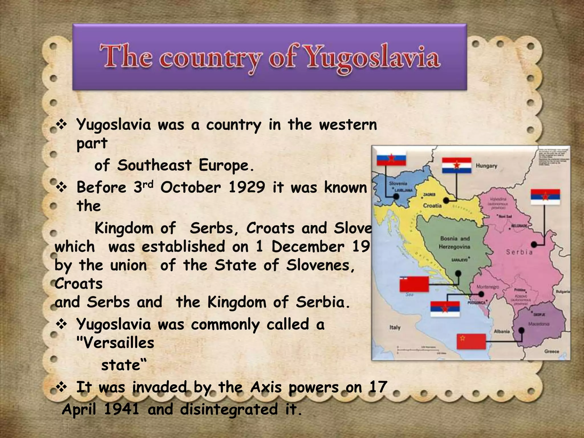 Disintegration of Yugoslavia | PPTX