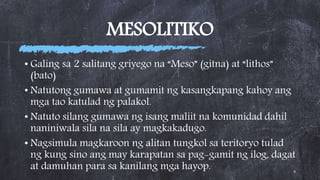 Yugto ng pag unlad sa panahon ng ebolusyon ng mga sinaunag tao | PPTX