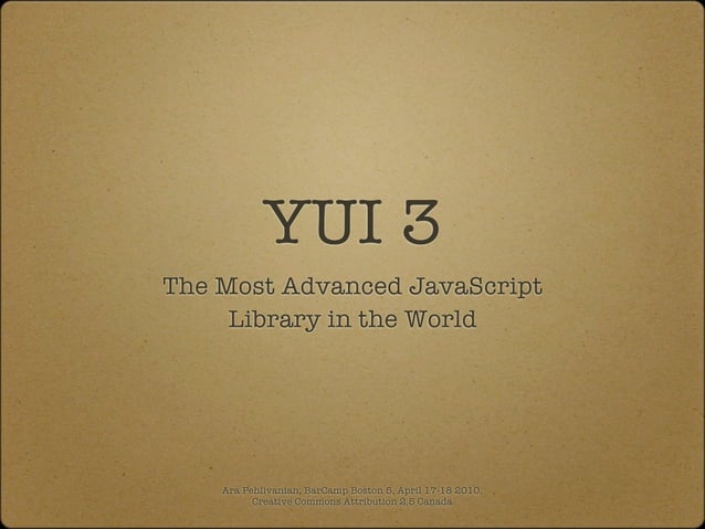 YUI 3: The Most Advance JavaScript Library in the World | KEY | Web ...