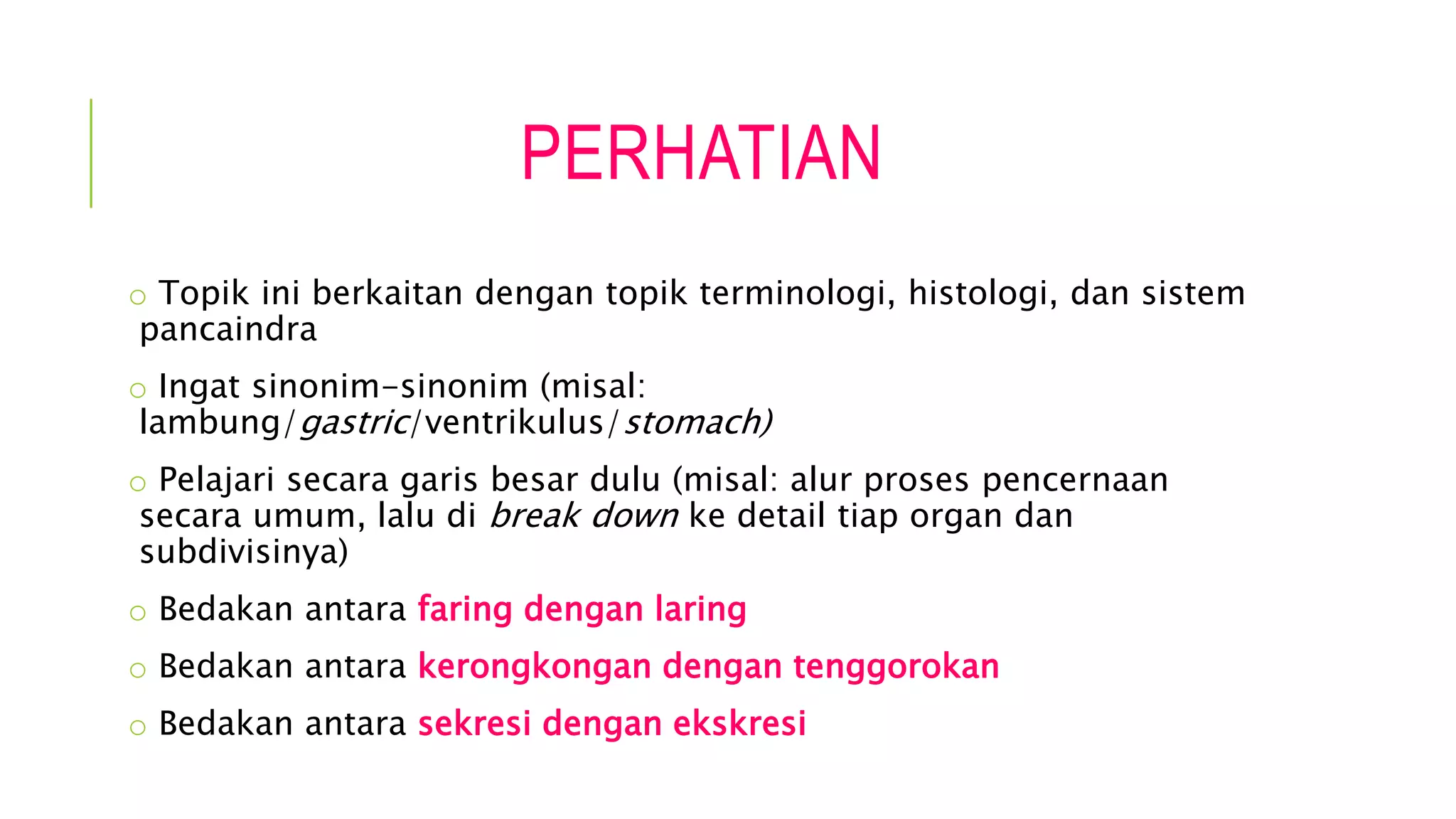 Anatomi Fisiologi Manusia : Sistem Digesti (Pencernaan) | PPTX