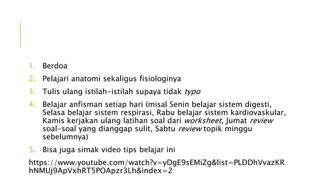 Anatomi Fisiologi Manusia : Sistem Digesti (Pencernaan) | PPTX